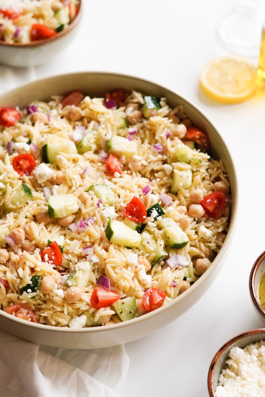 Greek Orzo Pasta Salad - Wellness by Kay