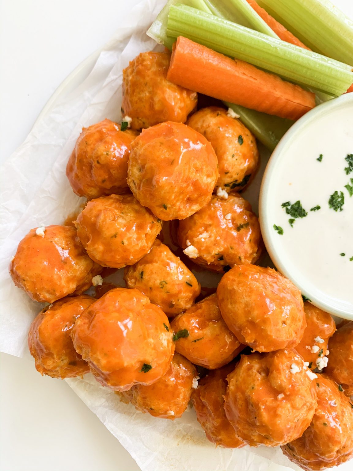 Buffalo Chicken Meatballs - Wellness by Kay