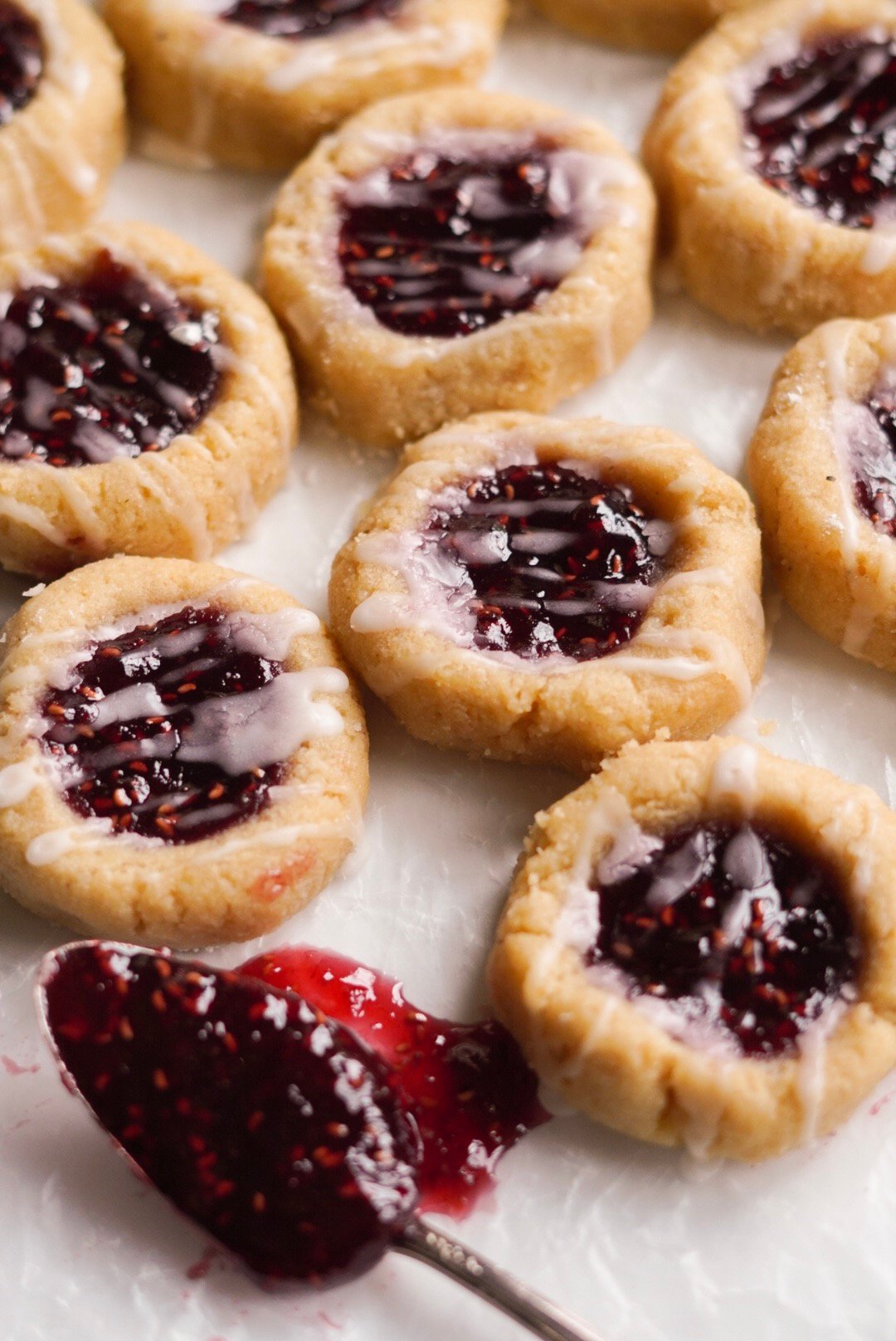 Gluten Free Raspberry Thumbprint Cookies - Wellness by Kay
