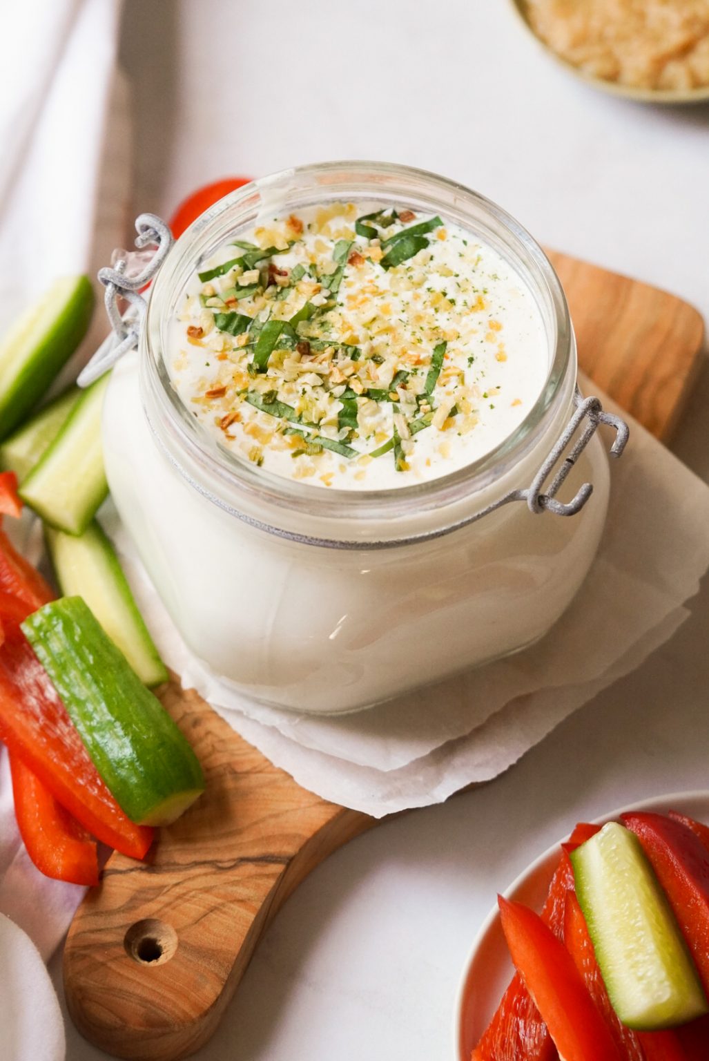 Greek Yogurt & Cream Cheese Veggie Dip (High Protein!) - Wellness by Kay