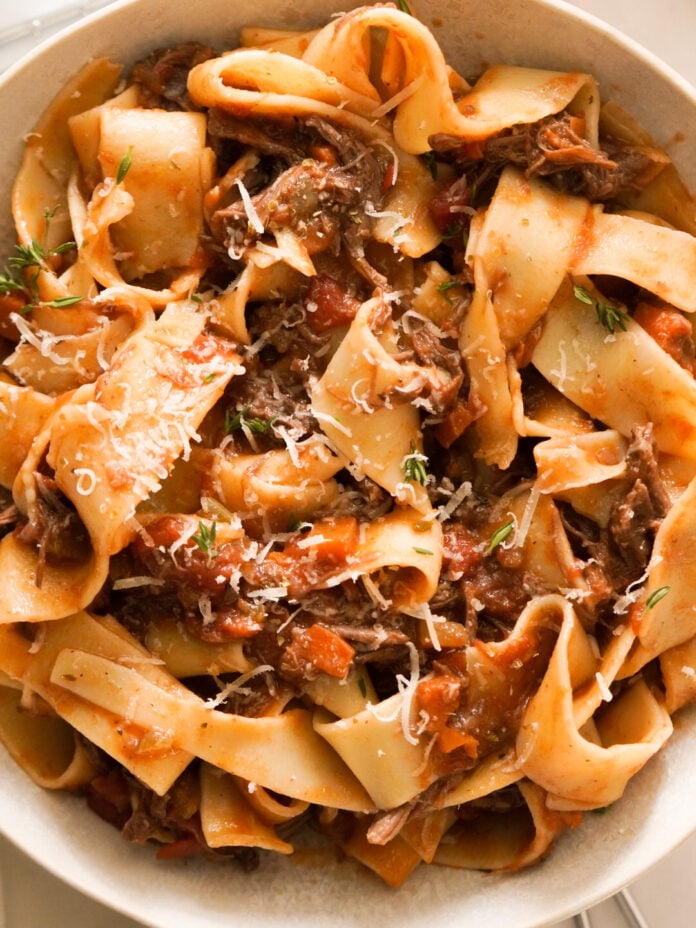 Oven Braised Short Rib Ragu Pappardelle - Wellness by Kay