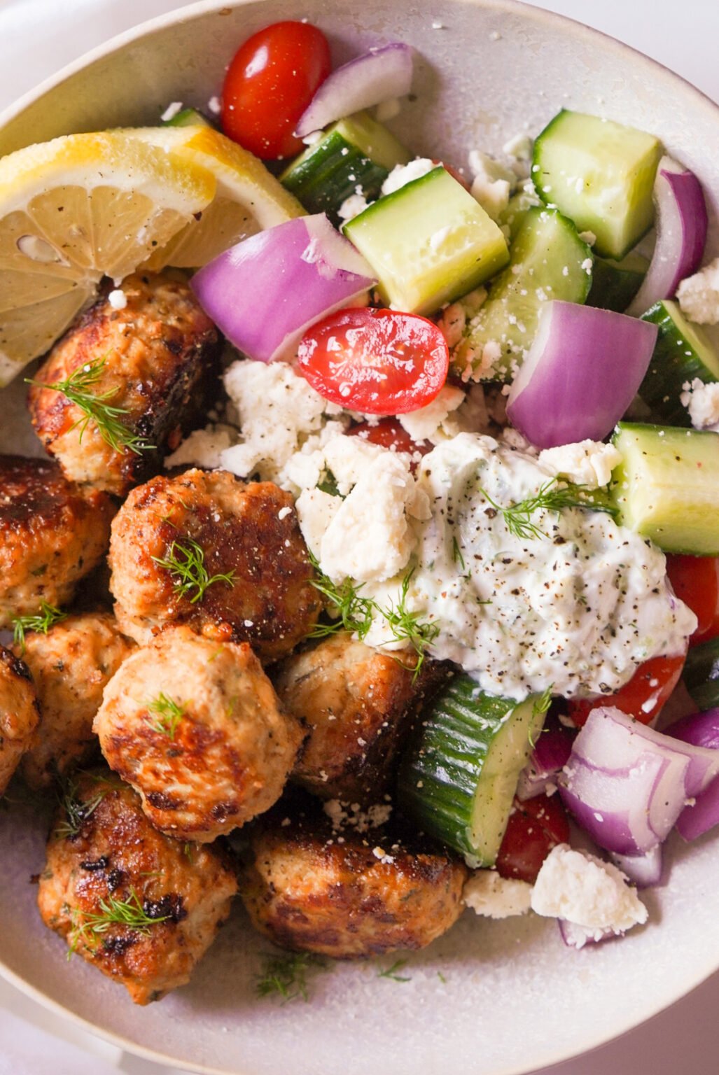 Greek Chicken Meatballs - Wellness by Kay