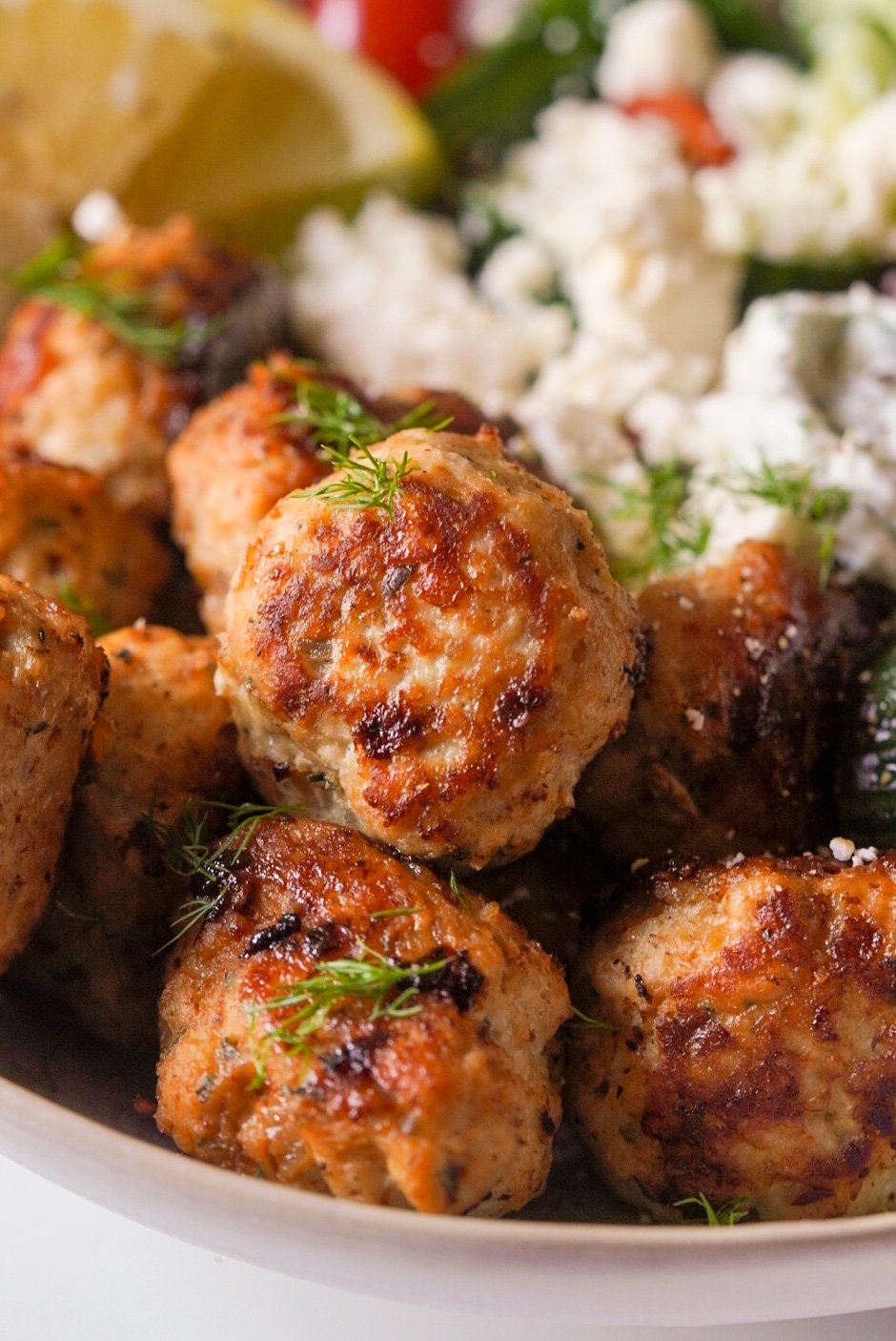 Greek Chicken Meatballs - Wellness by Kay