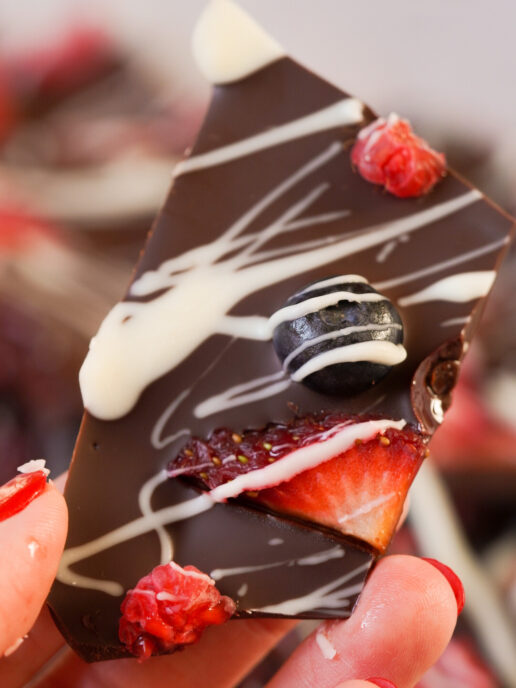 Easy Dark Chocolate Berry Bark - Wellness by Kay