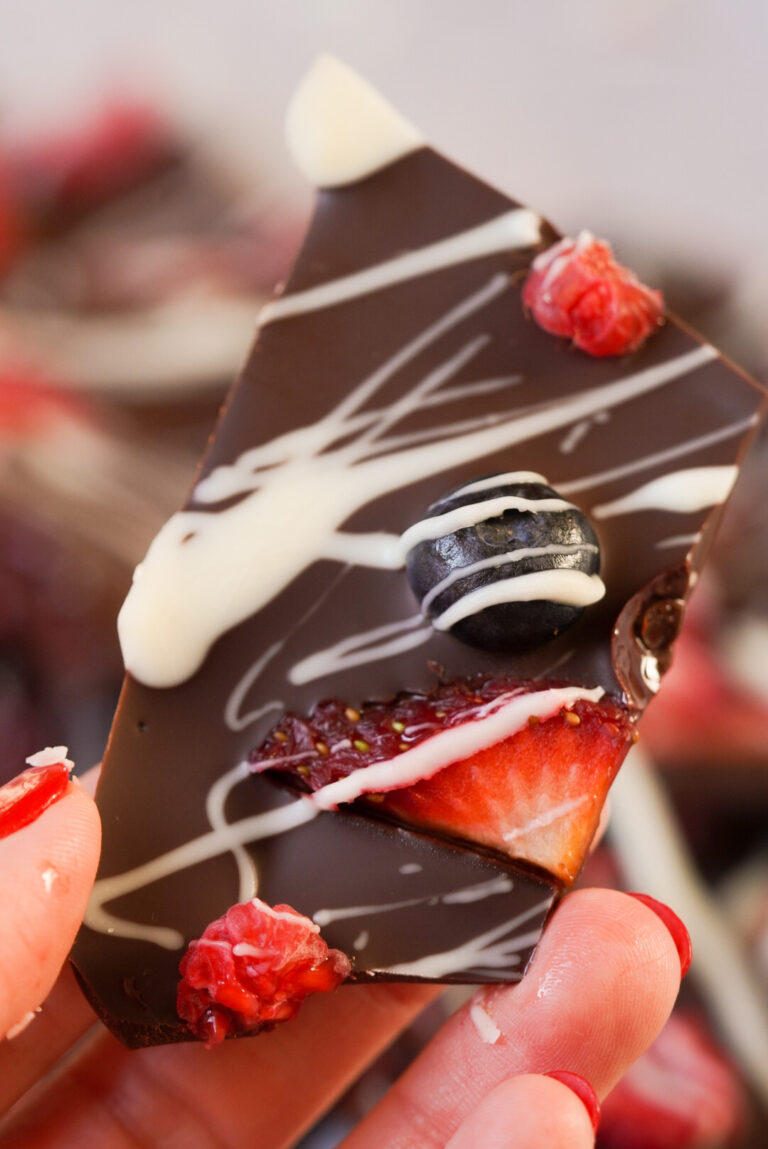 Easy Dark Chocolate Berry Bark - Wellness by Kay