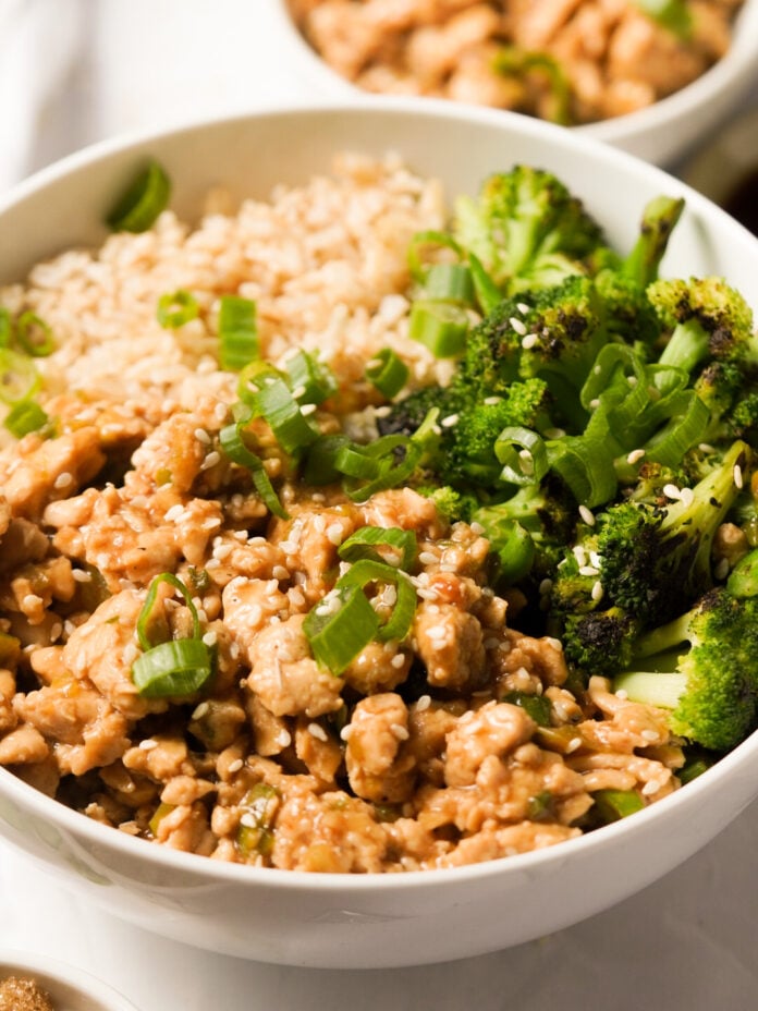 Ground Turkey Teriyaki Rice Bowls - Wellness by Kay
