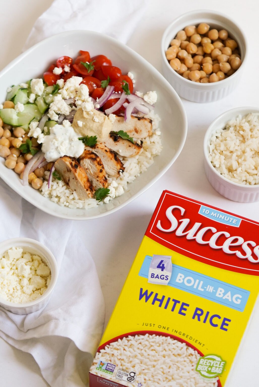 Mediterranean Chicken & Rice Bowls (SUPER Easy!) - Wellness by Kay