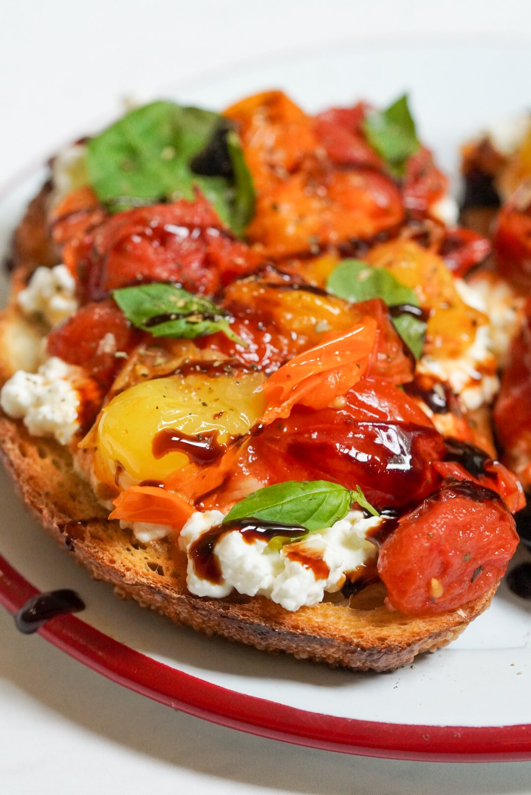 Cottage Cheese Caprese Toast - Wellness by Kay